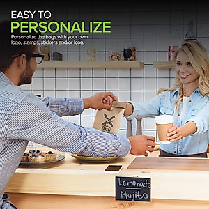 Stock Your Home 4 Lb Kraft Brown Paper Lunch Bags (100 Count) - Bulk Disposable Lunch Sacks, Small Size Blank Bag for Kids, Good for a Snack, Sandwich, Grocery Food, and Arts & Crafts Projects