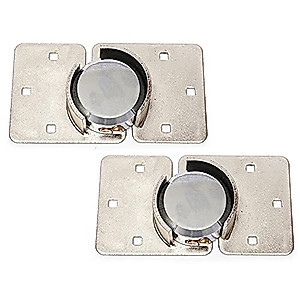 2pcs Garage Shed Door Lock Shackle Padlock Van Garage Door Cargo Trailer Security Hasp Padlock w/Keys