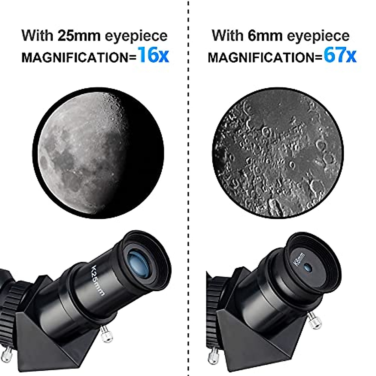 MAXLAPTER Telescopes for Astronomy, 16X-201X High Magnification Telescopes for Astronomy Beginners,70mm Aperture 400mm AZ Telescopes with FMC Optics for Kids Adults with Backpack,Phone Adapter,Tripod