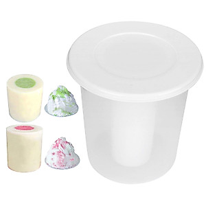 Clear Ice Cup,Shaved Ice Molds,Clear Reusable Shaved Ice Molds Cup for Ice Bucket Refillable Making Model with Lid