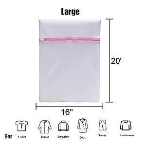 3 Pcs Large Laundry Mesh Bags,Wash Bags delicate laundry bag for College,Dorm,Storage 16 x 20inch