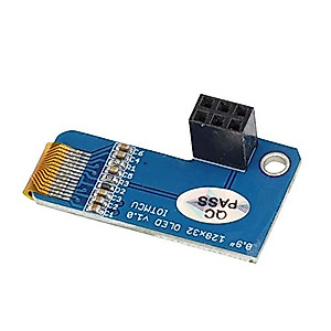 Ferwooh PiOLED 0.91inch OLED Screen Display Module I2C 128X32 Blue for 4B/3B/3B+/2B/B/Zero(Blue)