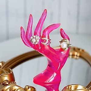 INSGOAL Ring Holder for Jewelry Preppy Room Decor Aesthetic Room Decor Pink Room Decor Engagement Gifts for Women Couples Bride