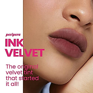 Peripera Ink the Velvet Lip Tint - High Pigment Color, Longwear, Weightless, Not Animal Tested, Gluten-Free, Paraben-Free (031 WINE NUDE)