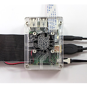 C4Labs Zebra Virtue Fan Case for Raspberry Pi 4B, 3, 2 and B+ (Black Ice)