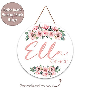 Girls Love A Monogram - Floral Pink Blushing Baby Blankets for Girls - Custom Baby Blankets for Girls