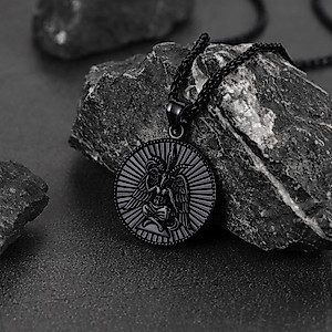 FaithHeart Satan Church Jewelry Sabbatic Gift Sigil of Lucifer Pendant Necklace Women Baphomet Goat Neck Charms