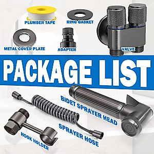 Handheld Bidet Sprayer for Toilet, Bidet Attachment for Toilet, Handheld Bidet Sprayer Kit - Ergonomic, NSF Plumbing Code Certified Legal Installation - Easy to Install