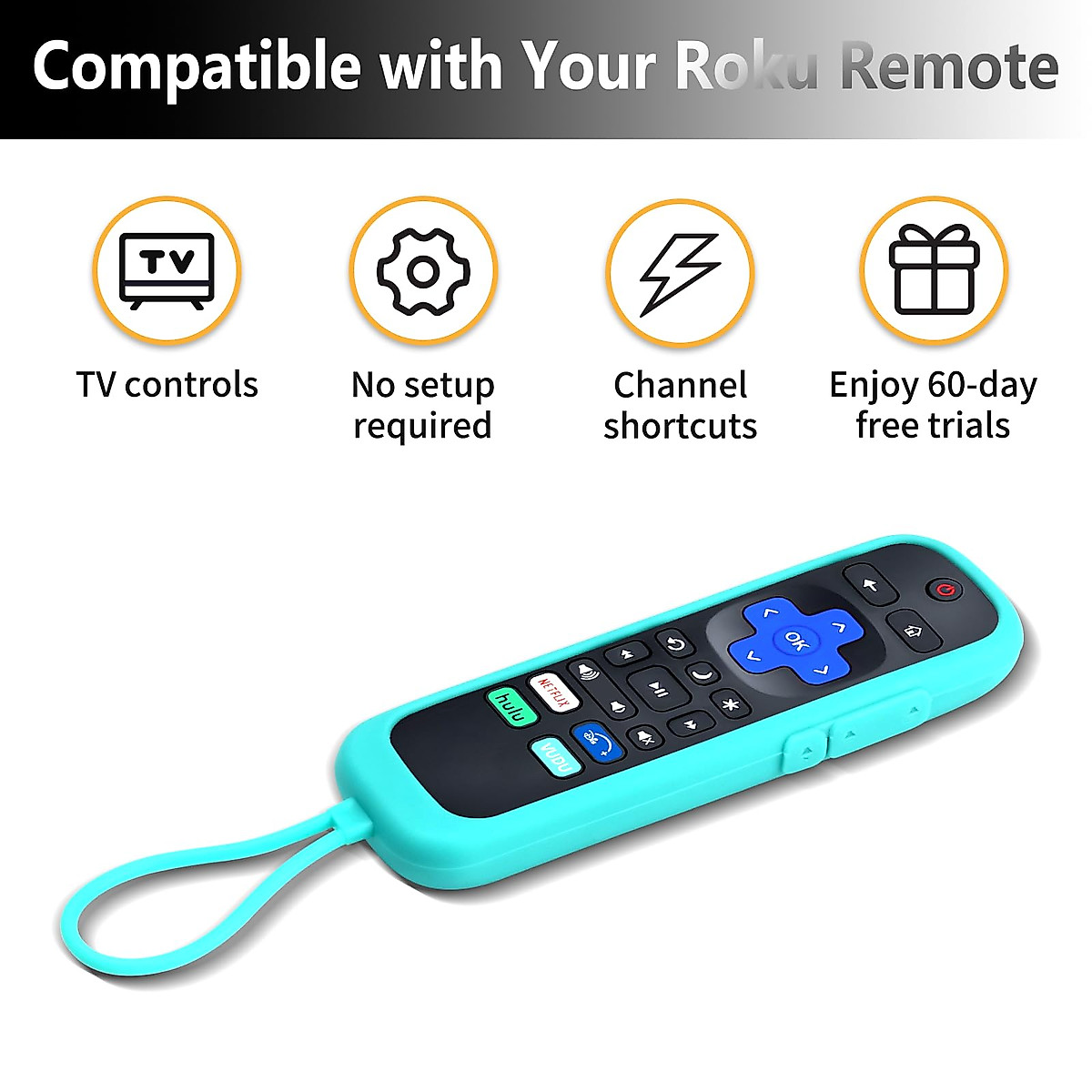 EFGWXYZ 2 Pack Replacement Remote Control Compatible with Roku TV (R-heng-NDHV)