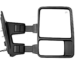 LUJUNTEC Tow Mirror Replacement fit for 2008-2016 for ford for F250 for F350 for F450 for F550 Super Duty Truck Pickup Towing Mirror Passenger Right Side Manual Adjusted No Heated Turn Signal Light