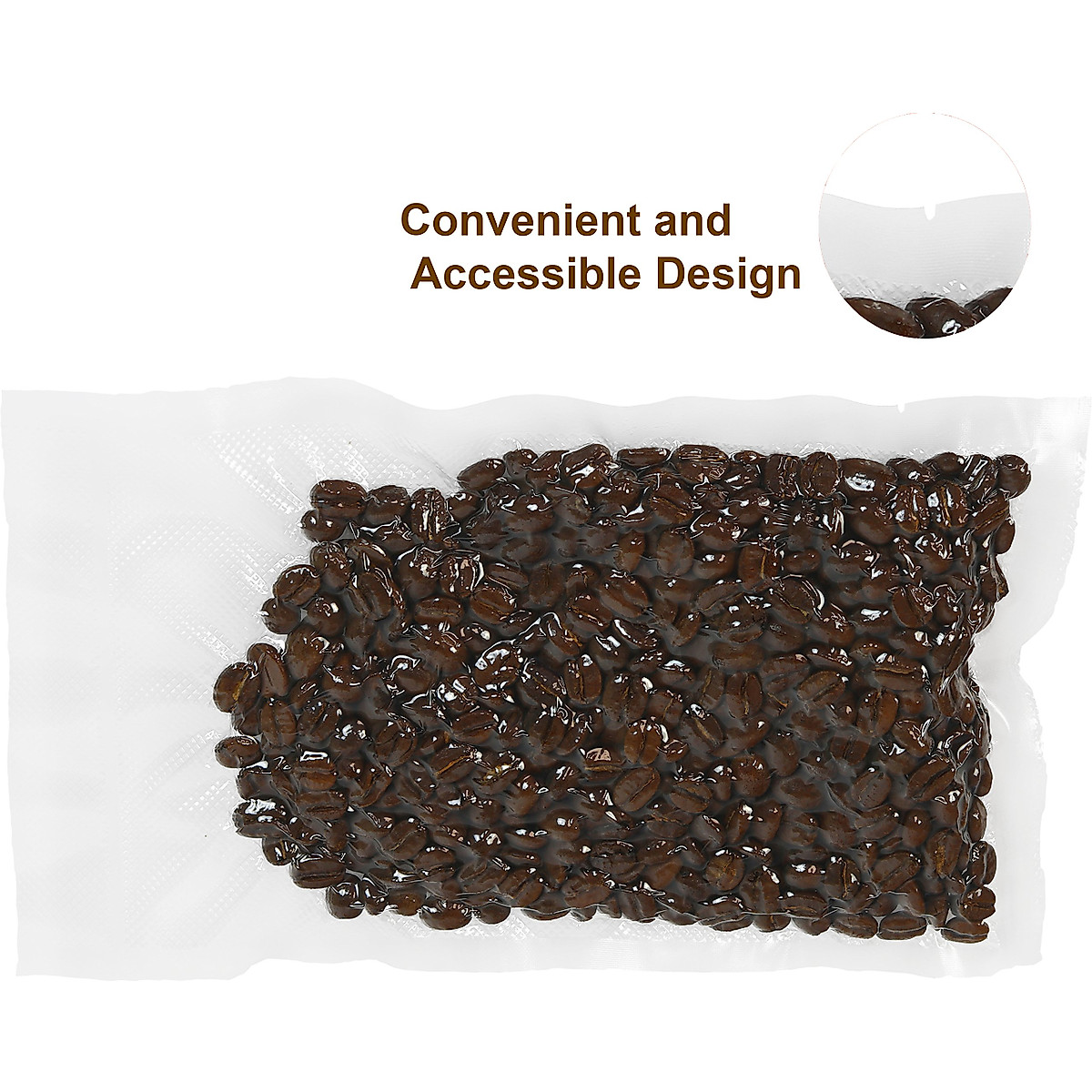 Simple Houseware Precut Vacuum Sealer Bags 50 Count Pint 6" x 10" for Food Storage, BPA Free