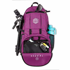 Traveling Backpack- Foldable Collapsible Lightweight Backpack for Travel (Leila Purple) 35 liters