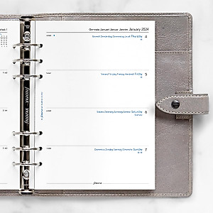 Filofax A5 week on two pages 5 language 2024 diary