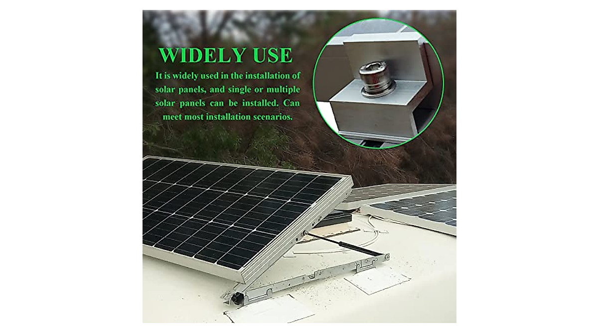 Biaungdo Solar Panel Z Brackets - 6 Pcs Adjustable Kit