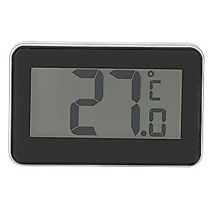 ASHATA Professional Electronic Thermometer,High Precision Waterproof Electronic Thermometer for Refrigerator Fridge Freezer Temperature (Black)