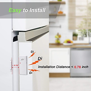 WSDCAM Refrigerator Door Alarm When Opened 60 Seconds Time Delay, 90dB Loud, Ultra-Slim Fridge Alarm Door Open Alarm, Freezer Door Alarm with Delay - 2 Pack