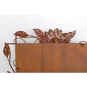 Grace Home Metal Hanging Sunflower Welcome Wall Art Decorative Sign 17"X10" Front Door Wreaths Kitchen Bathroom Patio Garden Outdoor Sunflower Decoration