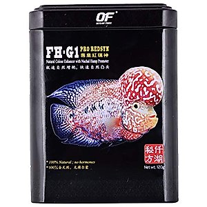Ocean Free FH-G1 Pro Redsyn flowerhorn Fish Food, 120 g (Medium (4mm))
