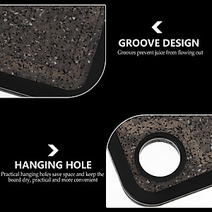 Cabilock Dishwasher Tray 1pc Chopping Board Multifunction Serving Plate Black Serving Tray