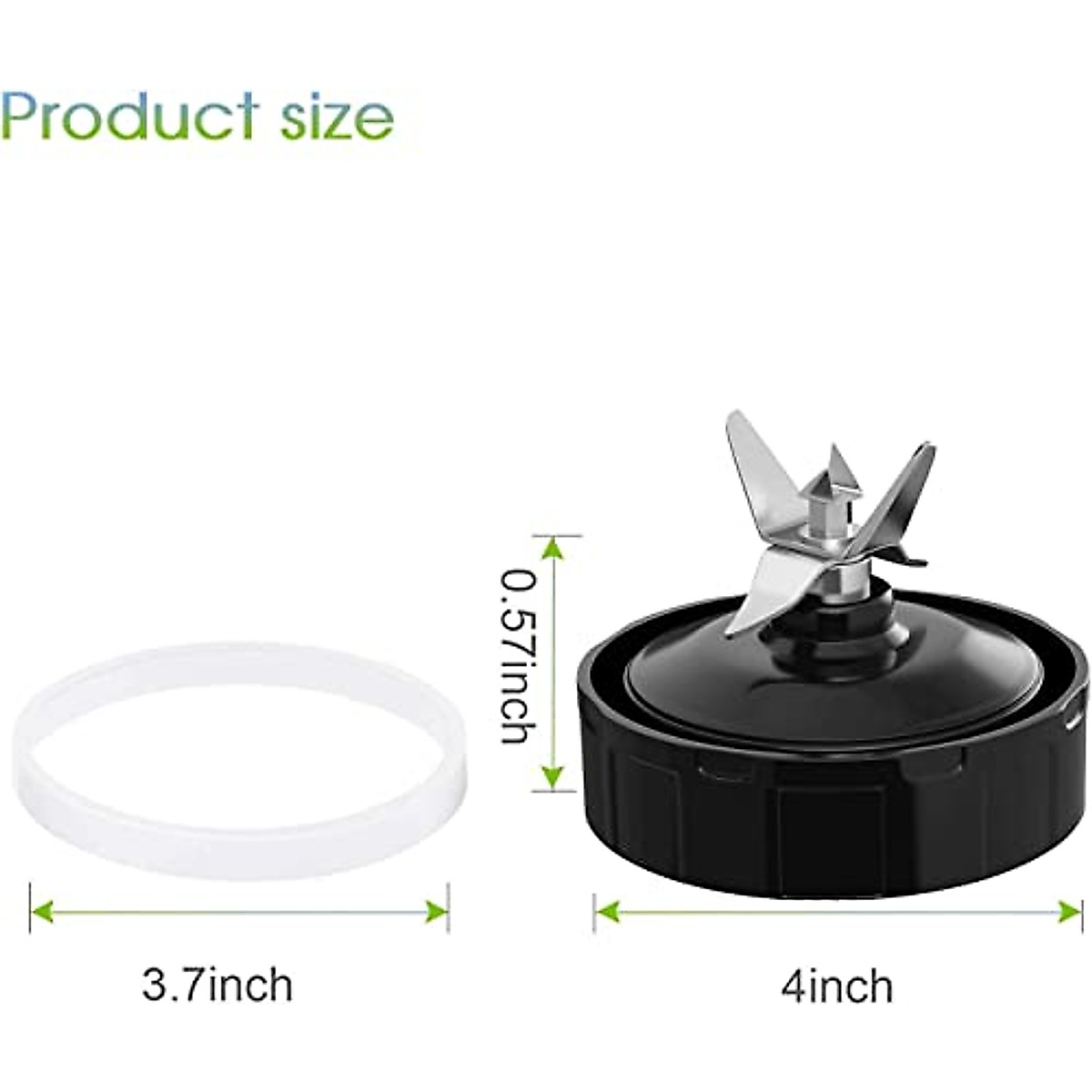 6 Pieces 10cm White Rubber Sealing Gaskets O-Ring Replacement Part Compatible with Nutri Ninja Juicer Blender Replacement Seals