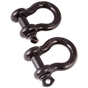 Rugged Ridge | D-Ring Shackle Kit, 1 inch, Black, Steel, Pair | 11235.06