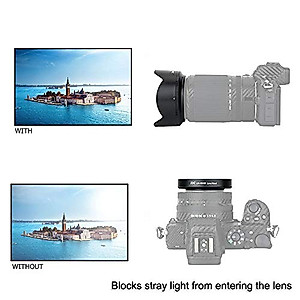 (1+1) Screw on + Bayonet Lens Hood Shade for Nikon Z30 Z50 Z fc Dual Lens Kit (Nikkor Z DX 16-50mm & 50-250mm) Replaces HN-40 and HB-90A Lens Hood