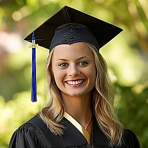 2 Pieces 2024 Graduation Tassel, Blue 2024 Tassel Graduation, Tassel for Graduation Cap 2024 Tassel Charm, Class of 2024 Tassel Graduation Regalia Honor Cords Graduation 2024 Year Gold Date Charm