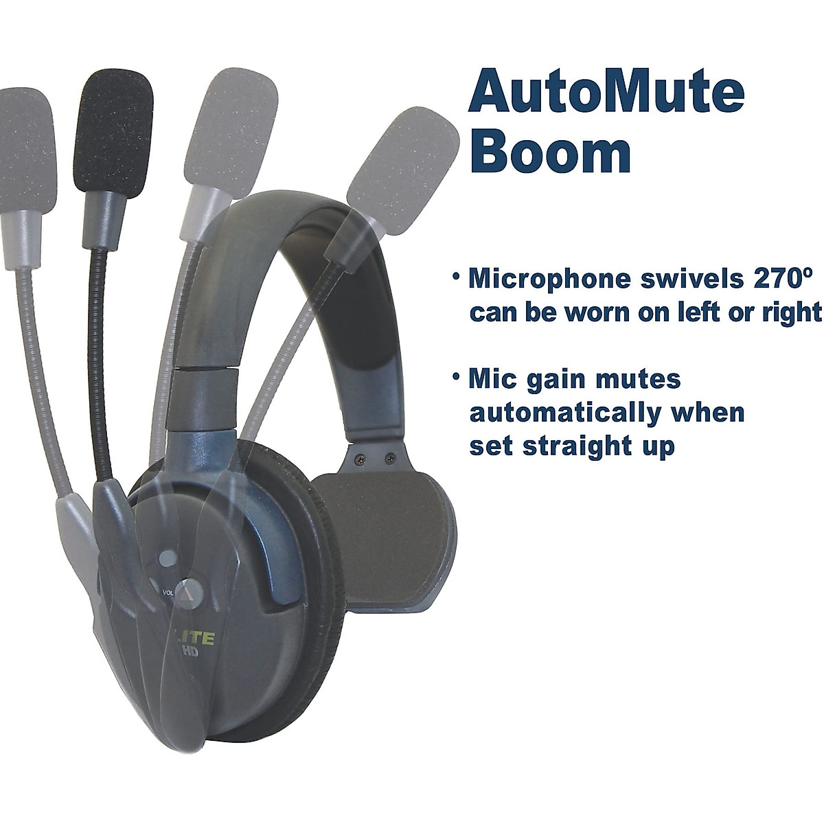 EARTEC UL413 Ultralite-HD 4-Person Full Duplex Wireless Intercom Headset Communication System, Single and Dual Ear Headsets, Up to 1000ft Range, U.S. Company