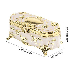 Zerodeko Box Jewelry Box Exquisite Earring Case Decorative Bracelet Case Household Earring Case Jewelry Storage Supply Jewelry Trinket Organizer Jewelry Storage Accessory Desktop Decor
