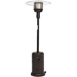 Amazon Basics 46,000 BTU Outdoor Propane Patio Heater with Wheels, Commercial & Residential - Sable Brown
