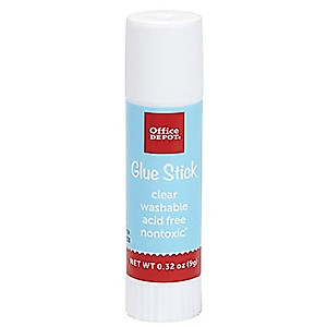Office Depot® Brand Glue Sticks, 0.32 Oz, Clear, Pack Of 30 Glue Sticks
