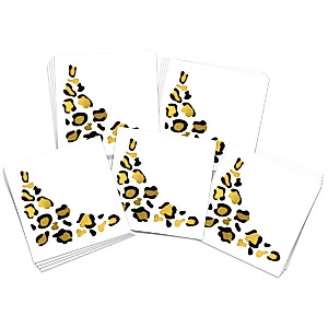 FashionTats Metallic Gold Leopard Print Eye Accent Temporary Tattoos | 20 Pack | Skin Safe | MADE IN THE USA | Removable