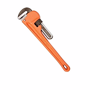 Edward Tools Pipe Wrench - Heavy Duty Heat Treated Steel Plumbing Wrench Tool - Forged Hook Jaw for Superior Grip - Quick Adjustment Nut (12")