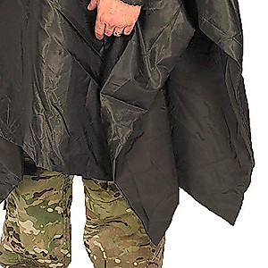 Snugpak Poncho Liner, Water Repellent, Lightweight, Dedicated Sleeves and Hood, Black