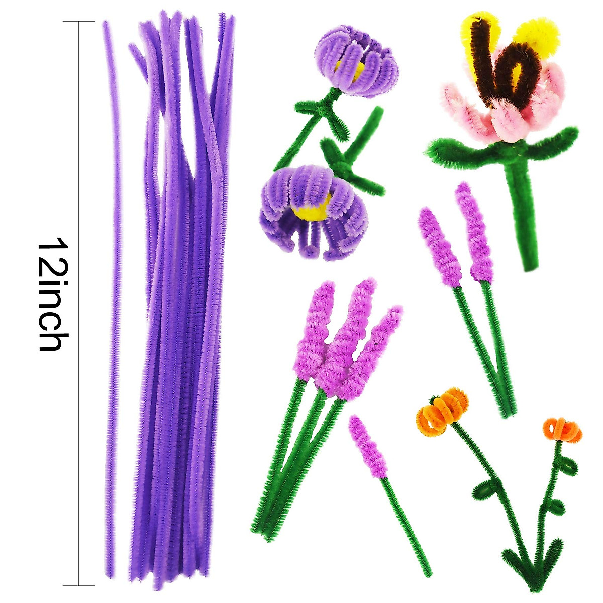 862 Pieces Kids Art & Craft Supplies Set DIY Activities & Parties Pipe Cleaners Craft Set 200 Pcs Pipe Cleaners 454 Pcs Pom Poms 208 Pcs Wiggle Eyes Self Adhesive1