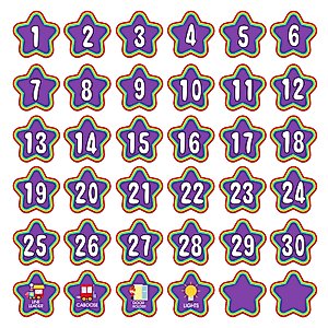 WaaHome Line Up Spots for Classroom Floor - 36pcs 4" Removable Vinyl Dots Number Stickers - Teacher Supplies and Decorations