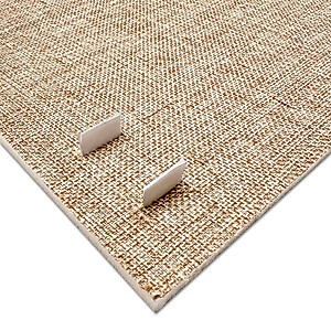 6-Pack Jewelry Display Foam Pad, Tray Insert - 72 Rings Holder Slots - Beige Burlap (14x7 Full Size) by TheDisplayGuys