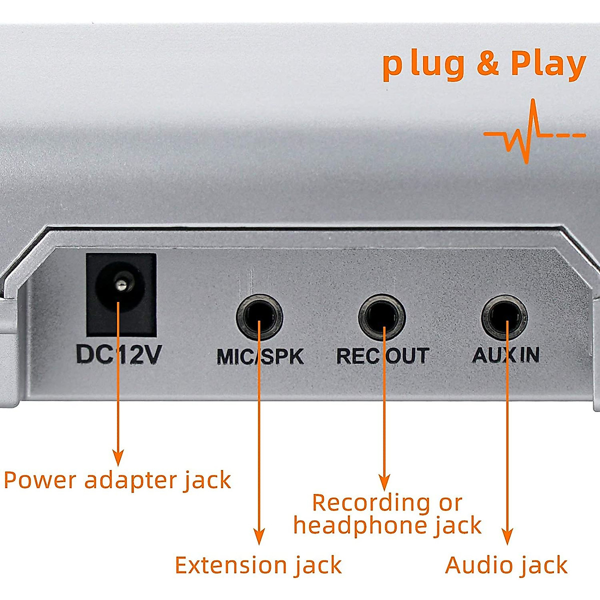 Retekess TW101 Window Speaker Support Mute, External Audio, Intercommunication Microphone for Business, Travel Agency, Hospital, School