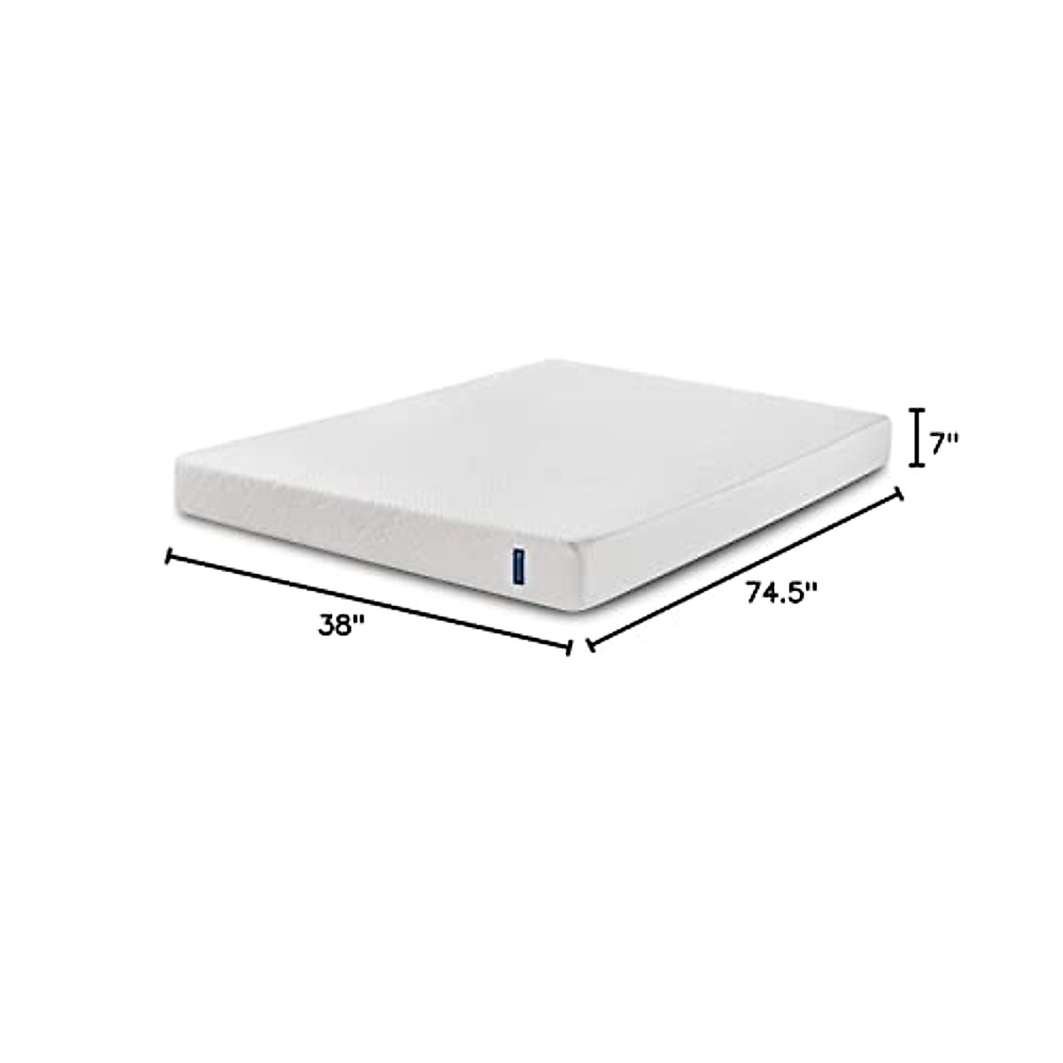 Serta - 7 inch Cooling Gel Memory Foam Mattress, Twin Size, Medium-Firm, Supportive, CertiPur-US Certified, 100-Night Trial - for Ewe, White