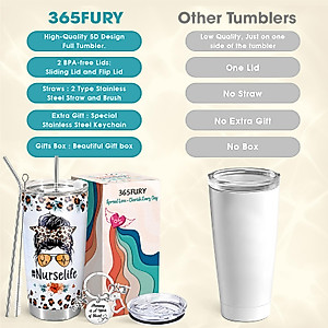 365FURY Nurse Gifts for Women - Nursing Gifts For New Nurses - Nurses Week Gifts, Christmas, Birthday, Graduation, Nurses Day Gifts - Life Nurse Gift, RN/LPN/NICU Gift, Nurse Tumbler 20 Oz