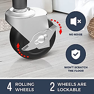 STO STO Laundry Sorter 3 Section with Ironing Board, 3 Bag Laundry Hamper with Folding Table, Laundry Basket with Heavy Duty Lockable Wheels and Removable Bag for Clothes Storage, Gray