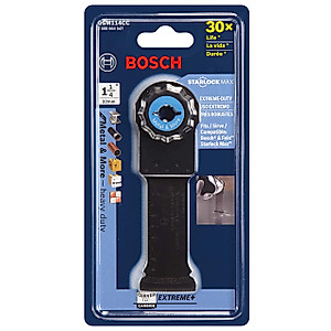 BOSCH OSM114CC 1-1/4 In. StarlockMax Oscillating Multi-Tool Curved-Tec Carbide Extreme Plunge Blade