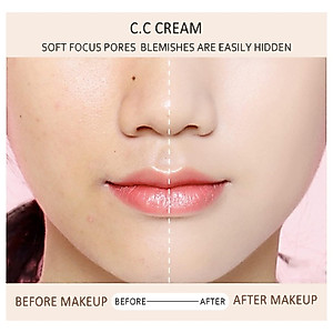 NOISSUE Perebella Cc Cream Skin Tone Adjusting CC Cream SPF 50, Cosmetics CC Cream, Colour Correcting Self Adjusting Soft Moisturizing Skin Tone Gel Invisible Pore Light Oil-Free