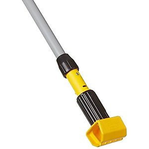 Rubbermaid Commercial Products Gripper Vinyl Aluminum Wet Mop Handle, 60-Inch, Heavy Duty Mop Head Replacement for Industrial/Household Floor Cleaning