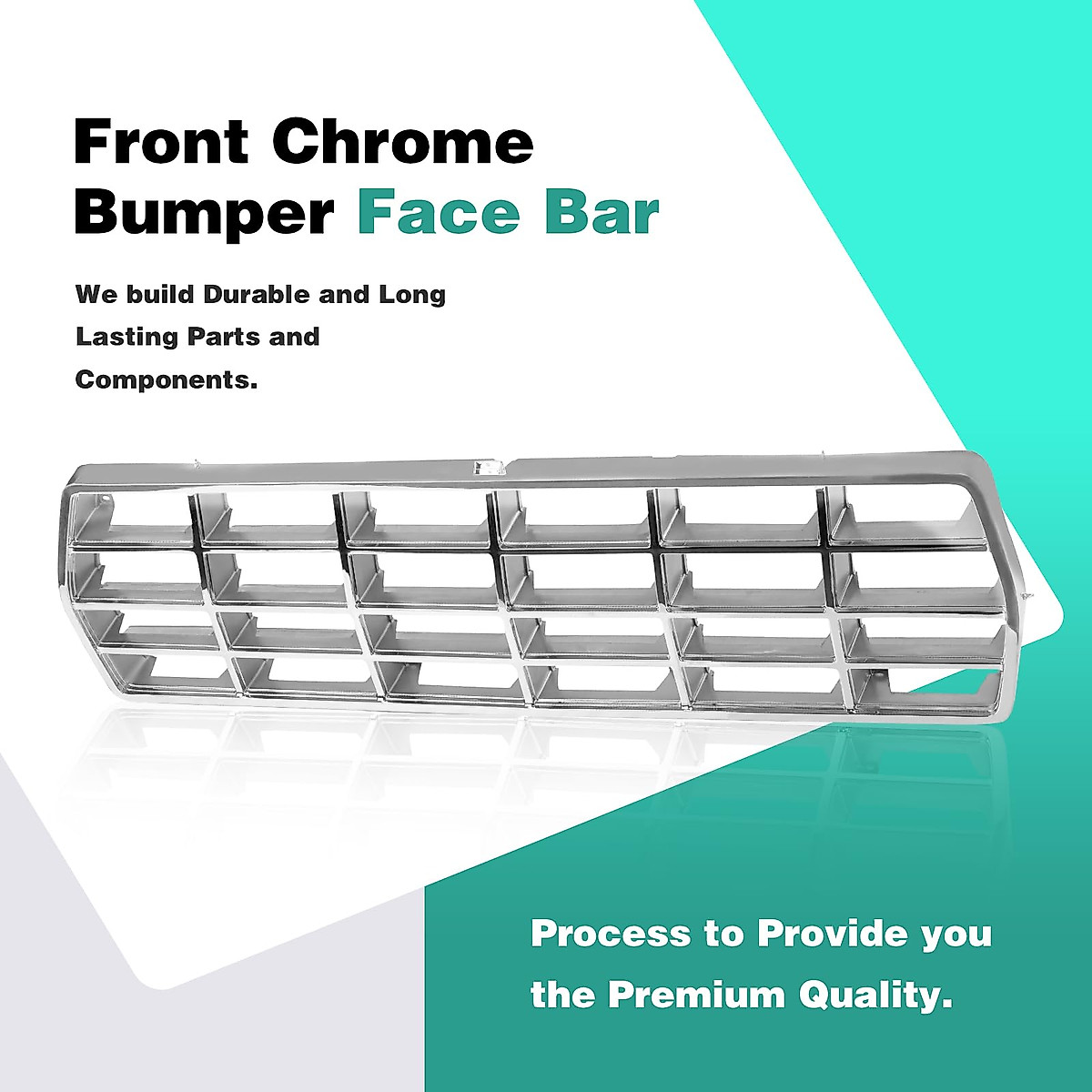 CarPartsDepot Front Chrome Frame Grille Assembly Grill Compatible With Ford F-100/ F-250/ F-350 /Bronco 1978 1979 FO1200111 D8TZ8150C