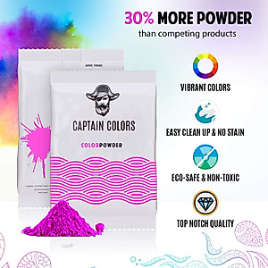 10 Colors x 100gram Each - Holi Color Powder, 10 Natural Powders for Color Fights, Fun Runs, Summer Camps, Festivals, 5k Marathons, Gender Reveals, Parties, Fundraisers, and Rangoli - (100gram Each)