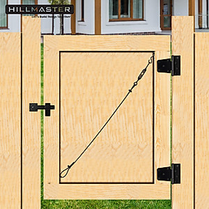 HILLMASTER Sturdy 6" Farm Flip Fence Gate Latch, Barn Door Lock Flip Latch Hardware, Rustic Gate Lock for Cabinet, Shed, Sliding Doors, Matte Black