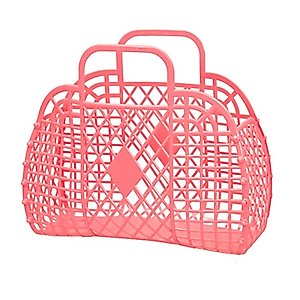 WOHPNLE Shower Caddy Portable, Foldable Plastic Shower Caddy Hollow Basket with Handle Reusable Bathroom Caddy Portable Multifunctional Shower Basket(Red)