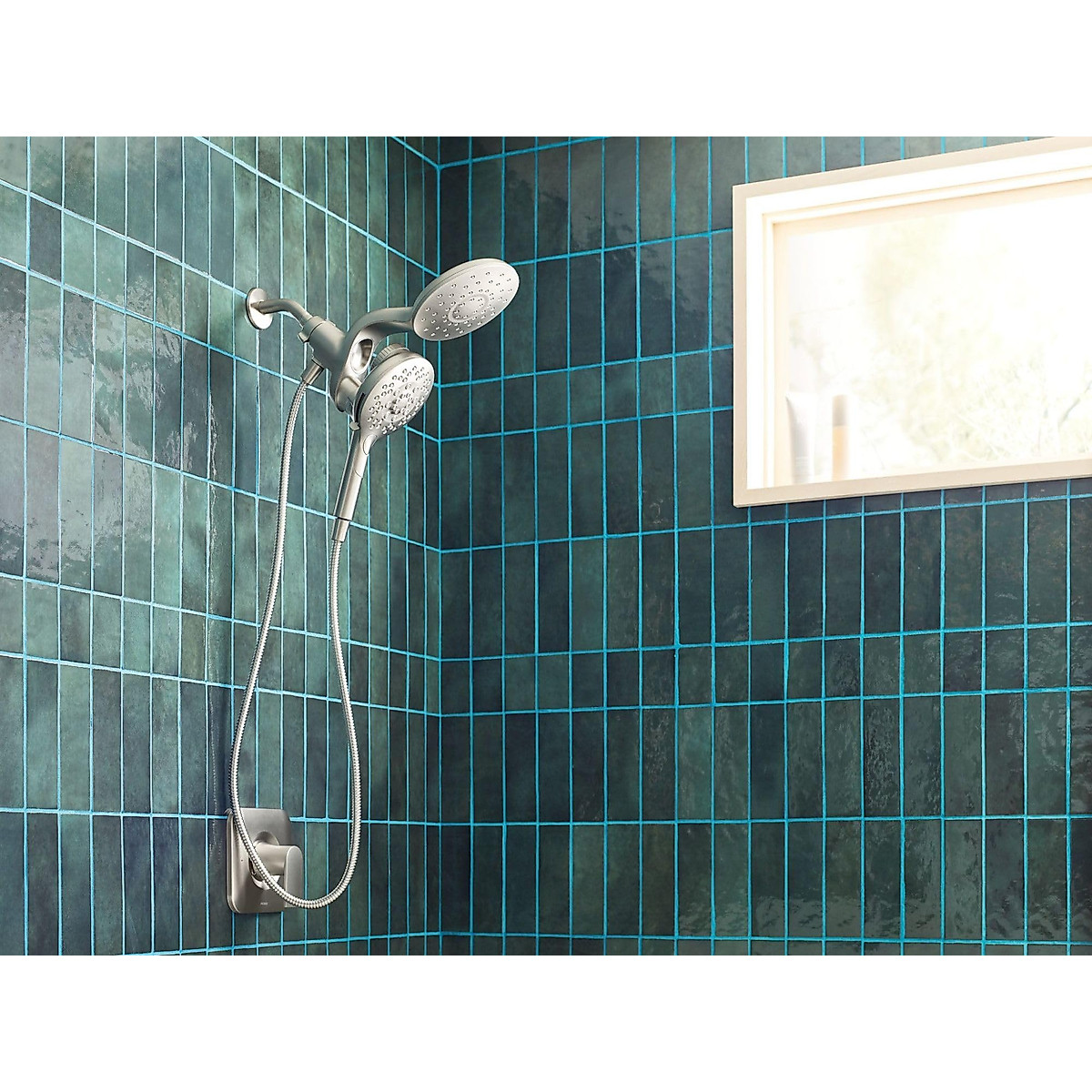 Moen IN208C2SRN Aromatherapy Combination Handshower and Rainshower with INLY Shower Capsules, Spot Resist Brushed Nickel