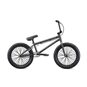 Mongoose Legion L100 Freestyle Mens and Womens BMX Bike, Advanced Riders, Adult Steel Frame, 20-Inch Wheels, Grey/Black